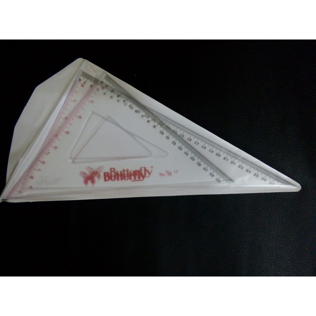 Jual Penggaris Segitiga No. 10 Butterfly - Triangle Ruler | Shopee ...