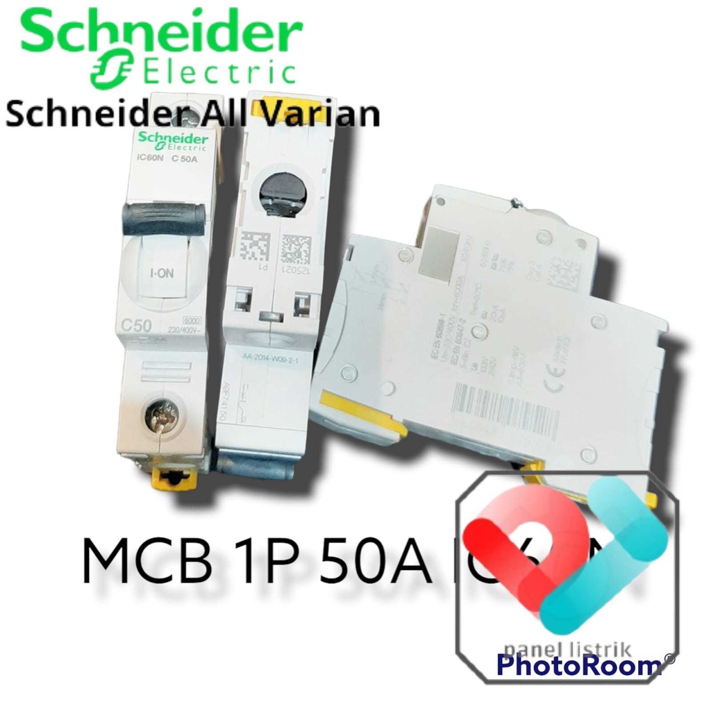 Jual MCB IC60N 1PHASE 50A SCHNEIDER Mini Circuit Breaker Listrik ...