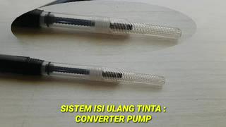 Jual PAKET ECO.. Fountain Pen Genius Black + Tinta Universal KK Ink For ...