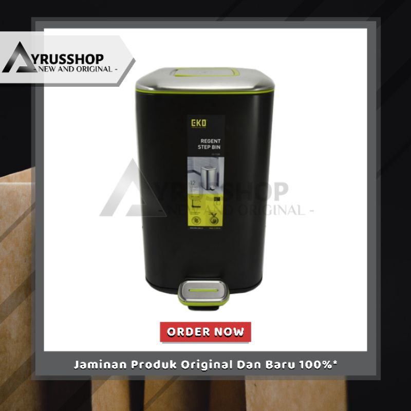 Jual Tempat Sampah Premium Pedal Injak Stainless 12L / Dustbin / Trash Bin / EKO / Eropa ...