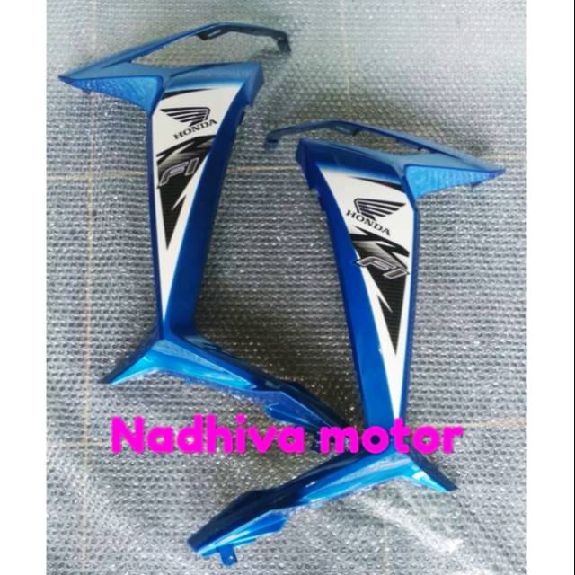 Jual Cover body depan tebeng sayap supra x 125 fi biru | Shopee Indonesia