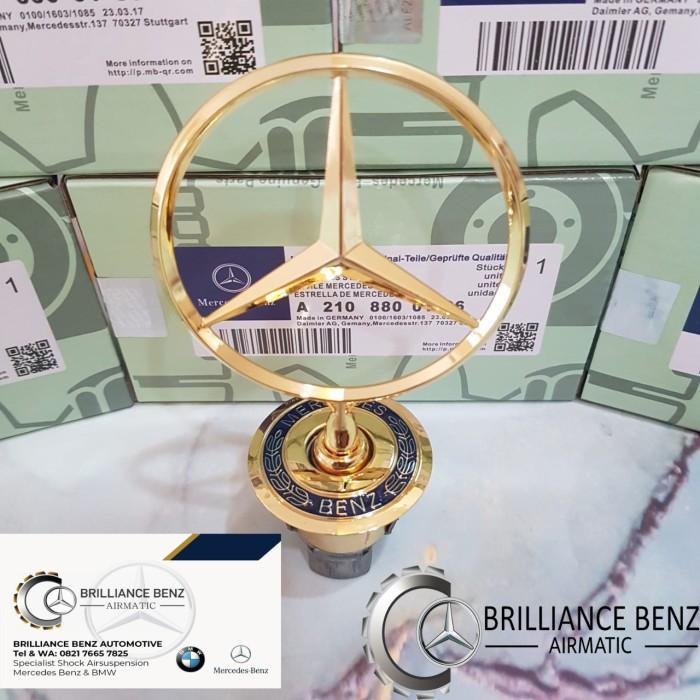 Jual LOGO BINTANG KAP MESIN MERCEDES BENZ ORIGINAL / EMBLEM HOOD STAR ...