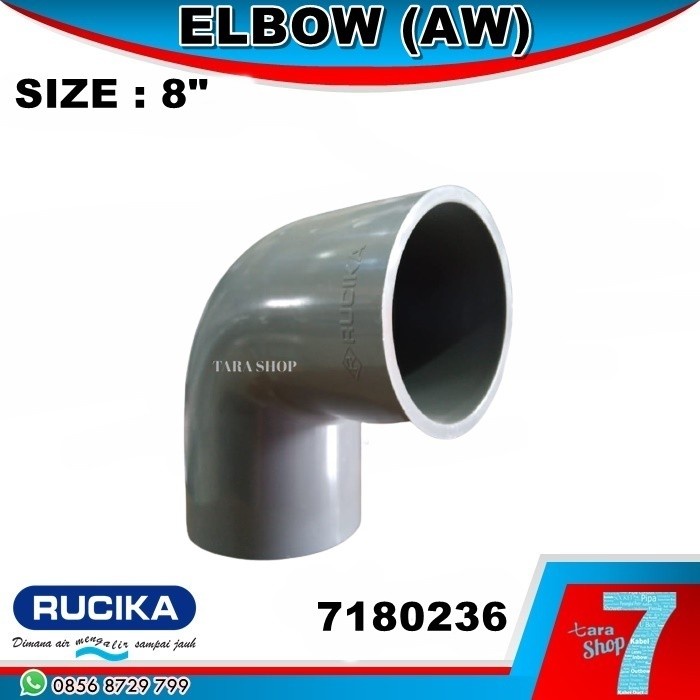 Jual Sambungan Pipa Fitting PVC Elbow Knee Keni AW 8 Inch RUCIKA ...