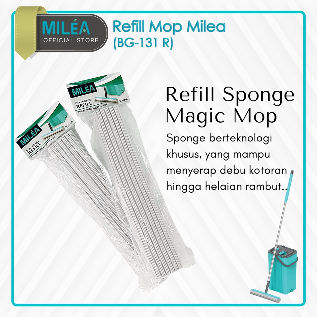 Jual MILEA - Refill Spons PVA Alat Pel Pembersih Lantai Praktis / Magic ...