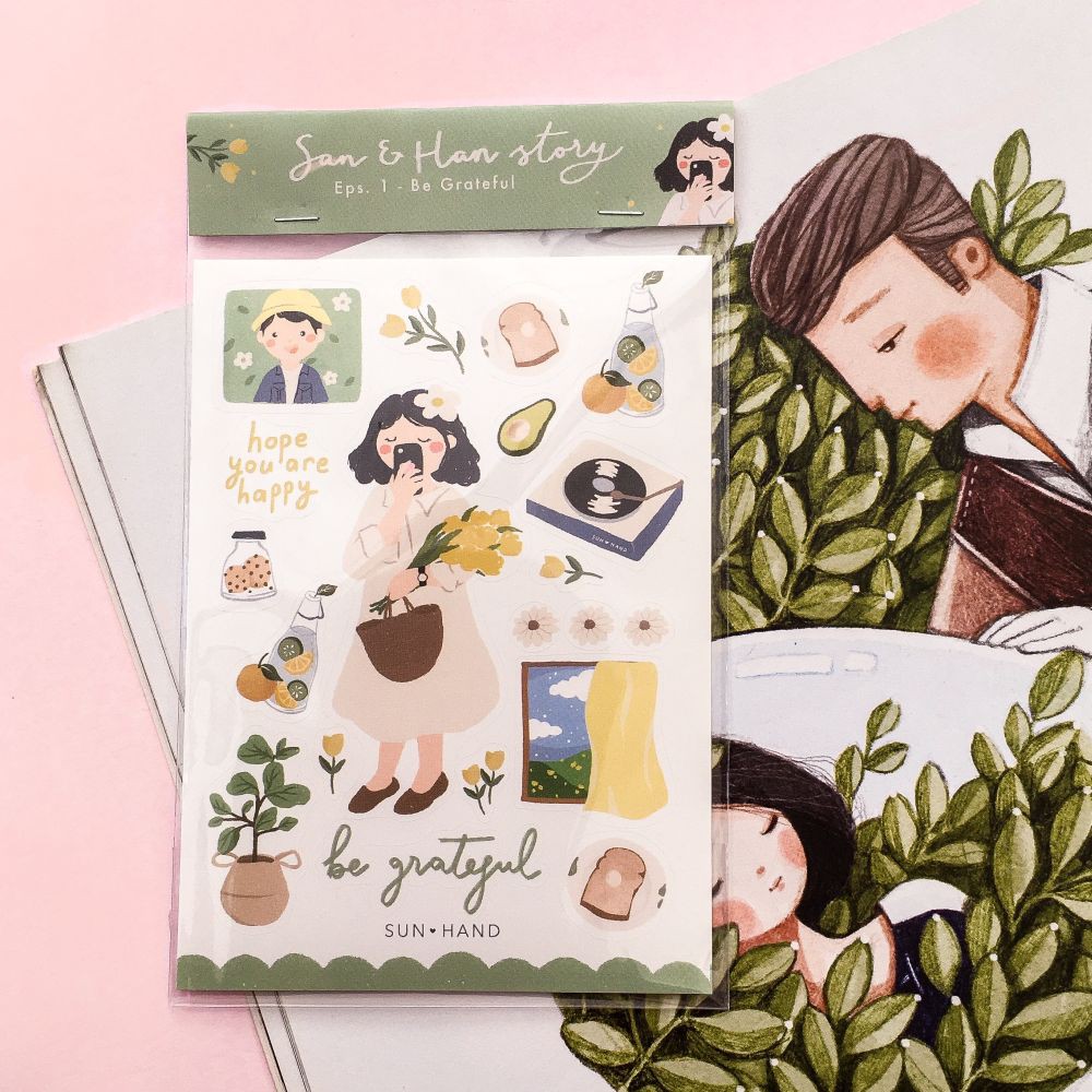 Jual SUN HAND San & Han Story Sticker Sheet / Stiker Kiss Cut | Shopee ...