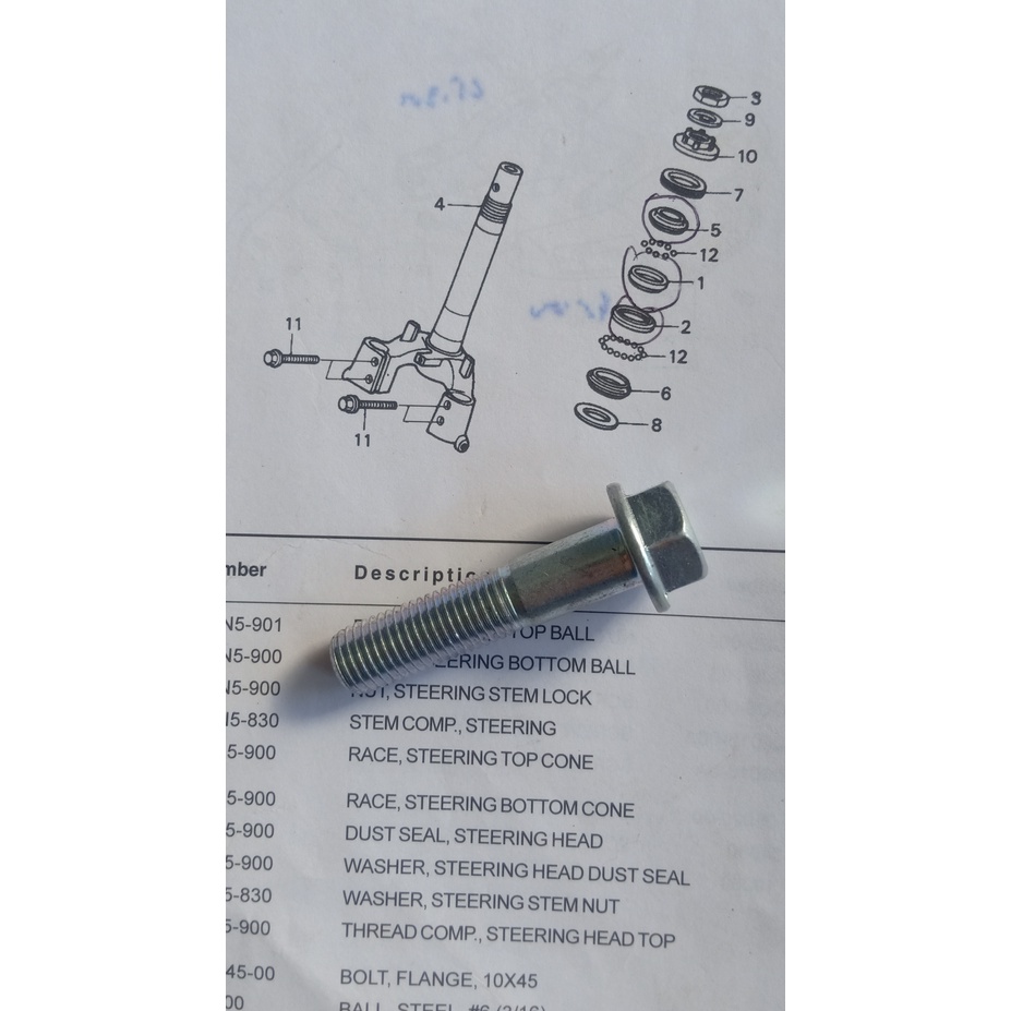 Jual baut shock depan fork depan segitiga honda astrea grand prima ...