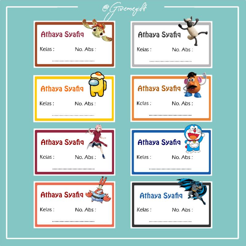 Jual Stiker label buku anak cowok murah | Shopee Indonesia