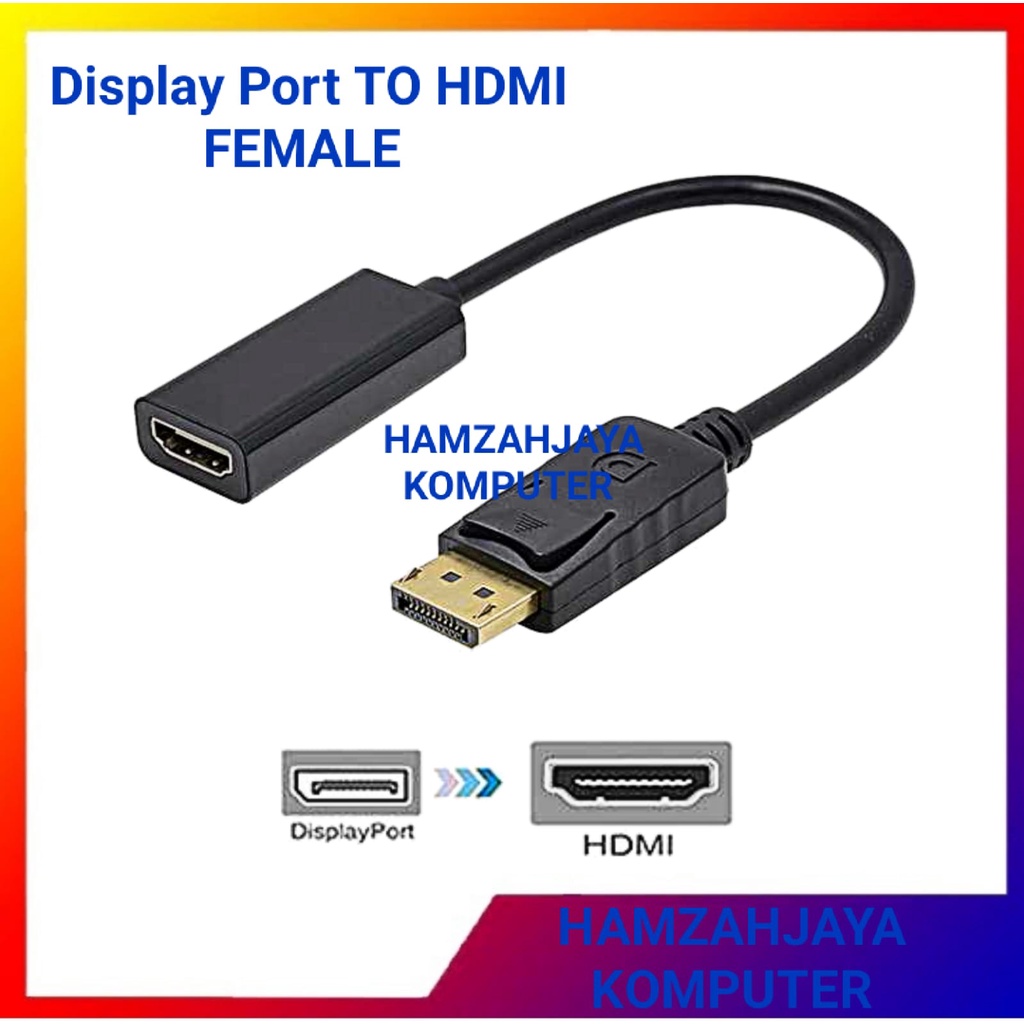 Jual Kabel (DP) Displayport Male to HDMI Female Converter Adapter ...