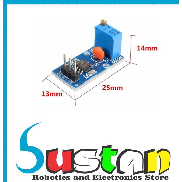 Jual Ne555 Adjustable Frequency Pulse Generator Module 5V - 12V For ...
