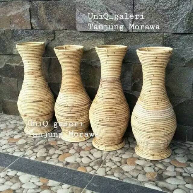 Jual Pot guci rotan 60cm ( dijual satuan ) | Shopee Indonesia
