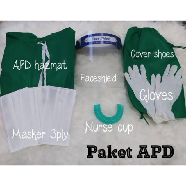 Jual PAKET APD HAZMAT HAZMAD MURAH 100 GSM 100 75 GRAM Face shield ...