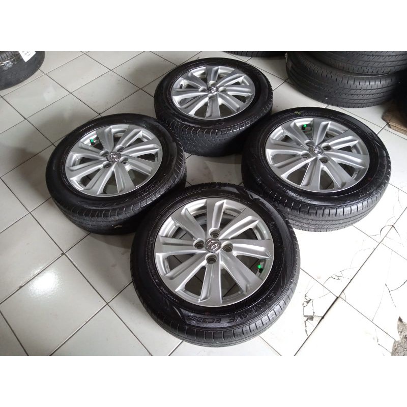 Jual velg bekas Yaris Ring 15+ban Dunlop 185/60/R15 pcd 4x100 lebar 5,5 ...