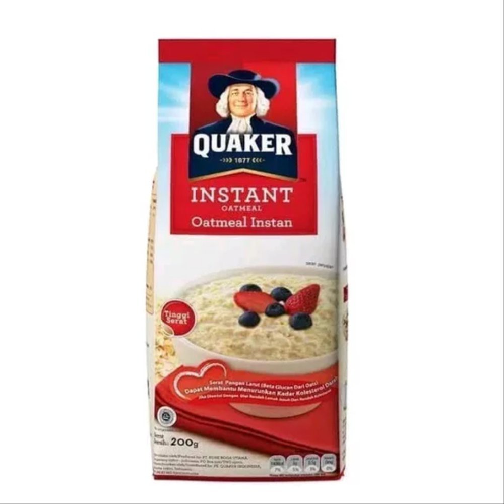 Jual Quaker oatmeal merah / biru 200 gram | Shopee Indonesia