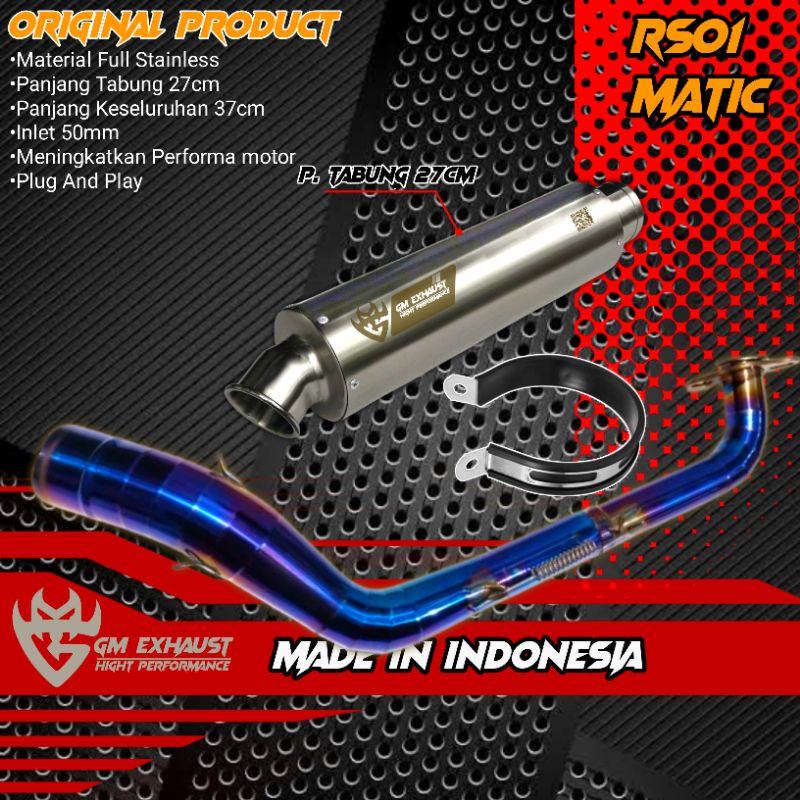 Jual Knalpot Racing Nmax Aerox Vario Pcx Scoppy Fullset Original GM ...