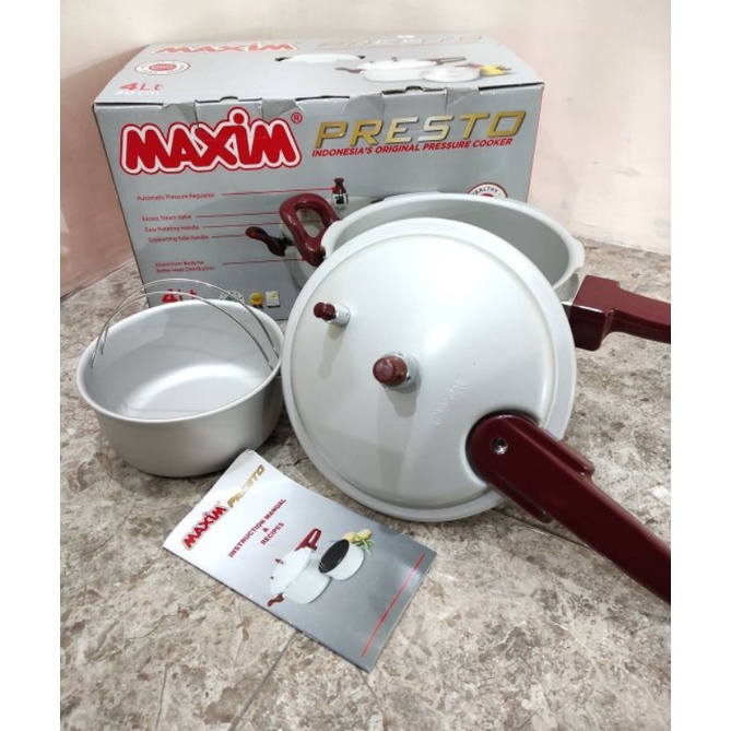 Jual maxim presto 4 liter panci pelunak pressure cooker | Shopee Indonesia