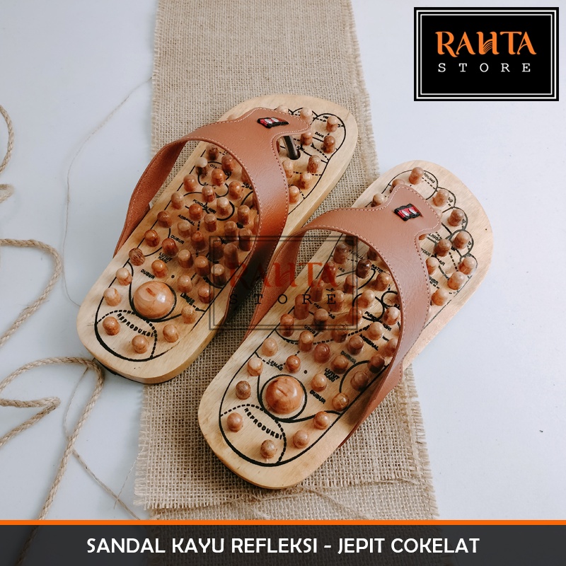 Jual KT40-Rahta Sandal Kesehatan Kayu/Sendal Refleksi Kaki/Sendal Terapi Kaki Rematik | Shopee ...