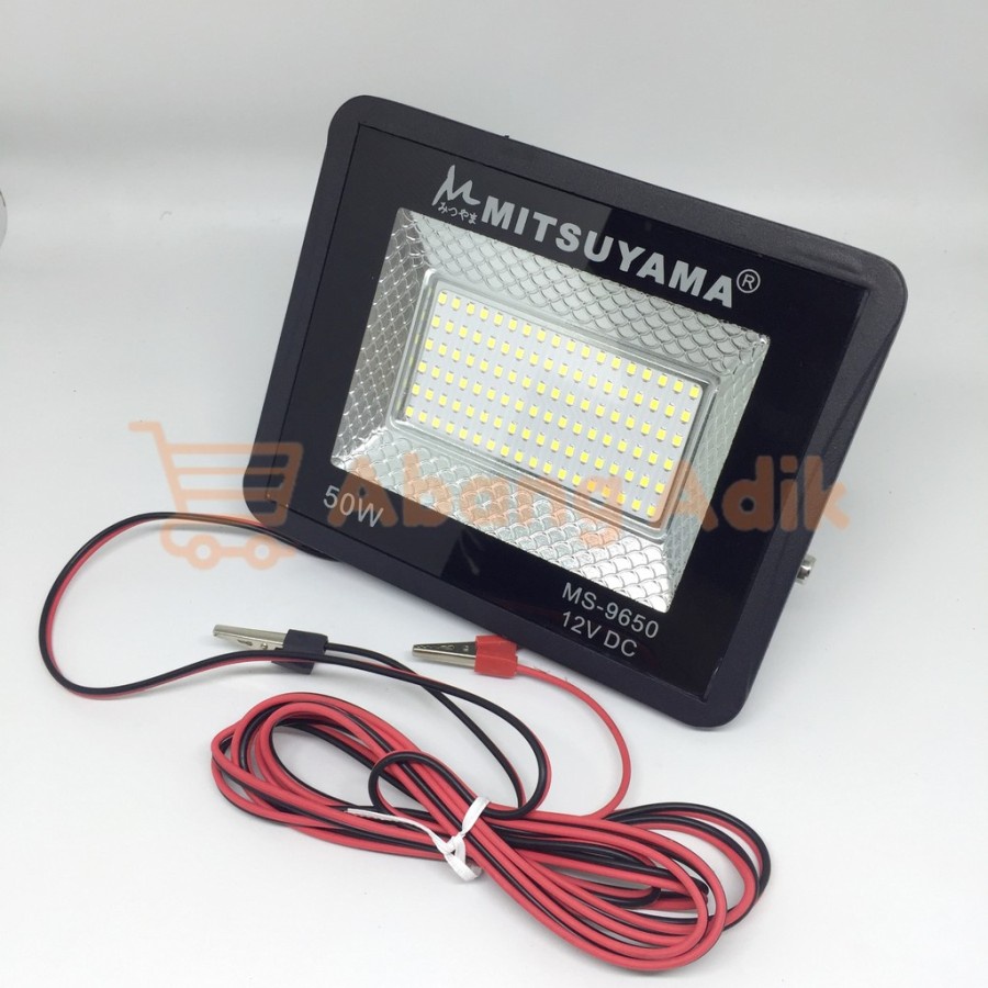 Jual Lampu Sorot LED DC 50 Watt / Lampu Tembak LED IP65 50 Watt DC Mitsuyama MS-9650DC Floodled ...