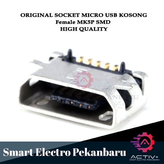 Jual ORIGINAL SOCKET MICRO USB kosong tipe betina - micro USB socket ...