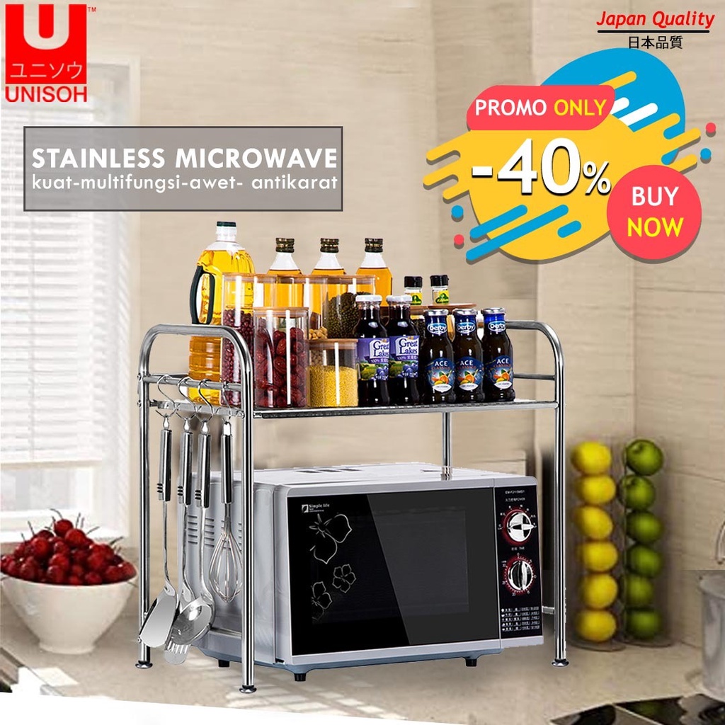Jual UNISOH Rak Microwave Rak Oven Stainless Rak Dapur Serbaguna ...