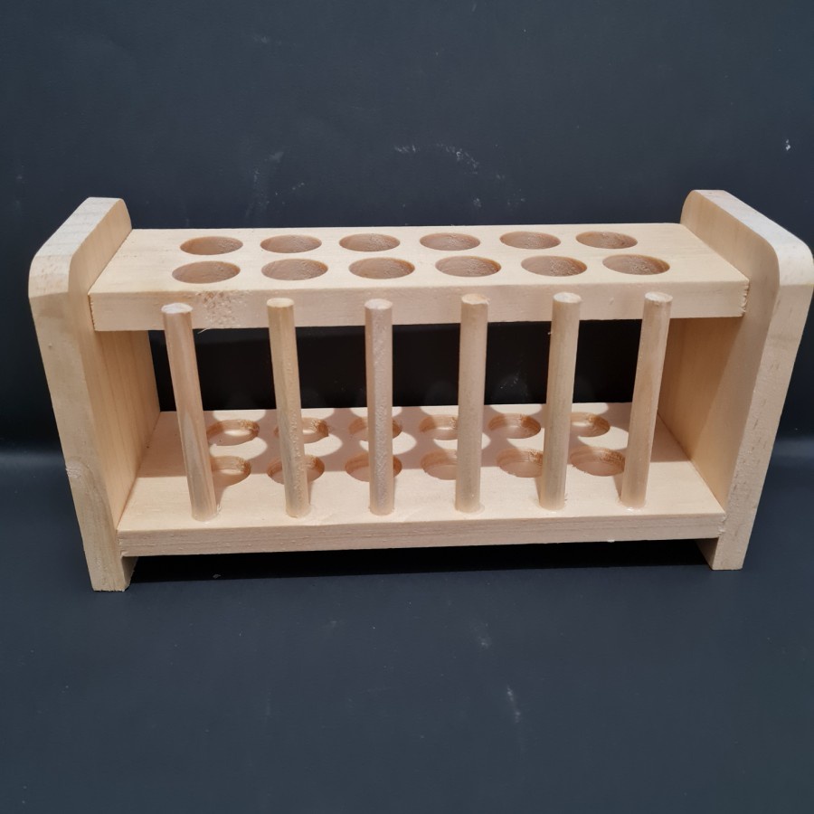 Jual Rak Tabung Reaksi Kayu 12 Lubang | Shopee Indonesia