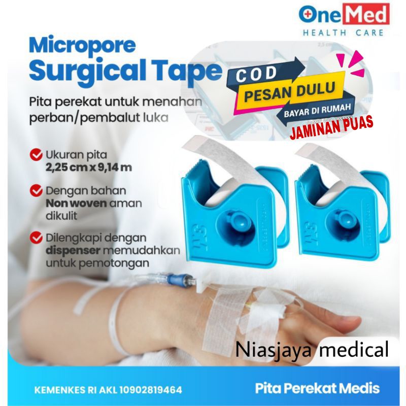 Jual Micropore 3M Original 1 inch Pita perekat untuk menahan perban ...