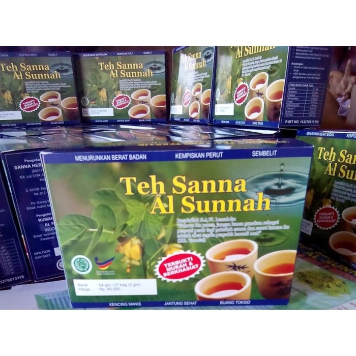 Jual ORIGINAL MURAH Teh Sanna Al Sunnah / Teh Pelangsing Herbal / Teh ...