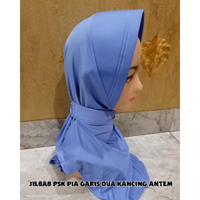 Jual JILBAB PSK PIA ( Model garis dua kancing antem ) | Shopee Indonesia