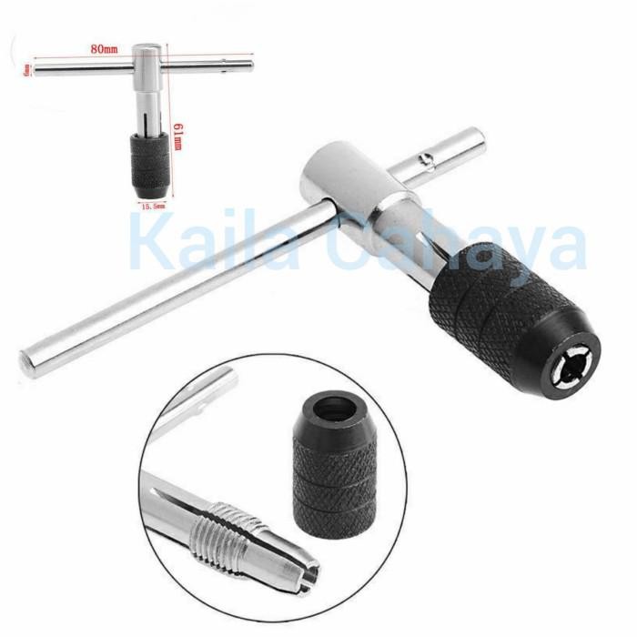 Jual Tecla/ T Handle Tap Wrench M3 - M8 Reamer Hand Tool Gagang Handtap | Shopee Indonesia