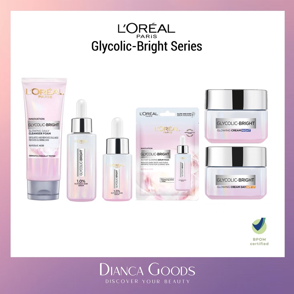 Jual L'OREAL PARIS Glycolic Bright Glowing Series Instant Glowing Serum ...