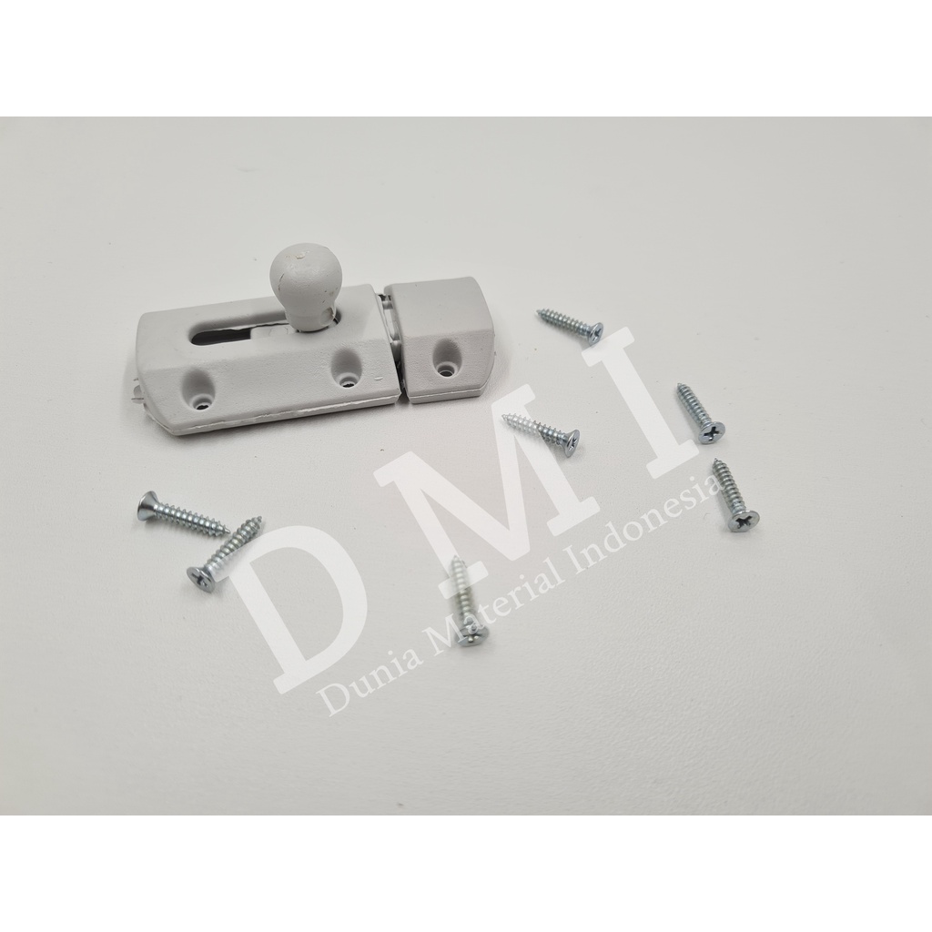 Jual Grendel Plastik Putih | Selot PVC Kamar Mandi | Grendel Slot Pintu ...