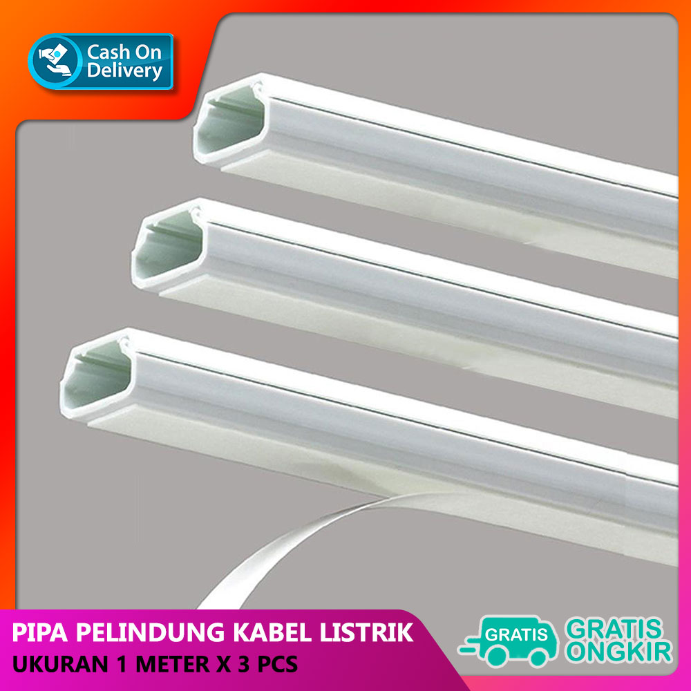 Jual Pipa Pelindung Kabel 1 Meter x 3 pcs / Duct Ducting Cable TC-1 Putih Niso HAP | Shopee ...