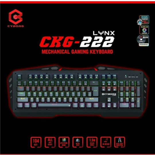 Jual Keyboard Fullsize RGB Gaming Mechanical CYBORG CKG-222 (LYNX ...