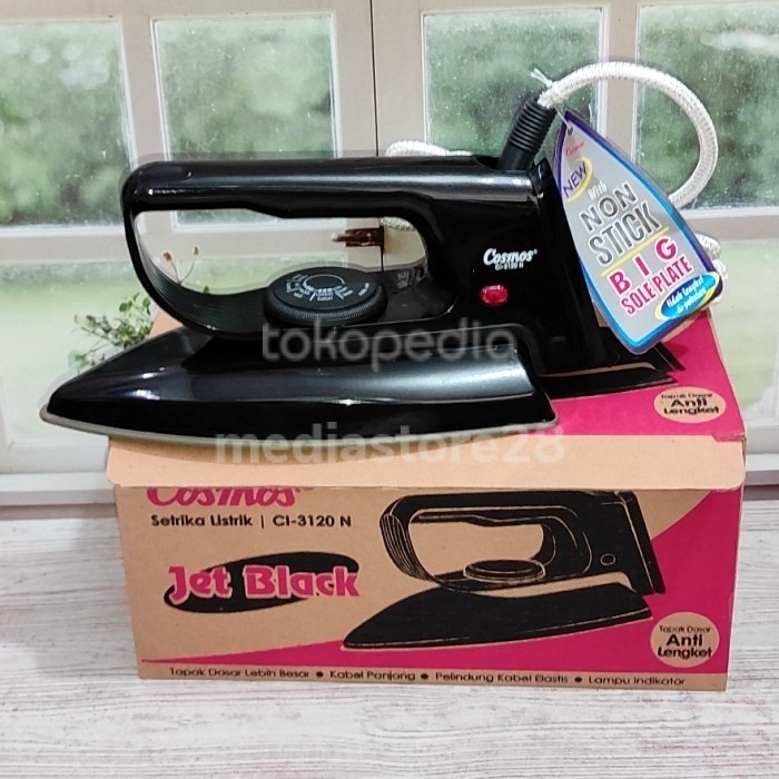 Jual COSMOS Setrika Listrik Jet Black Anti Lengket SNI CI 3120 N ...