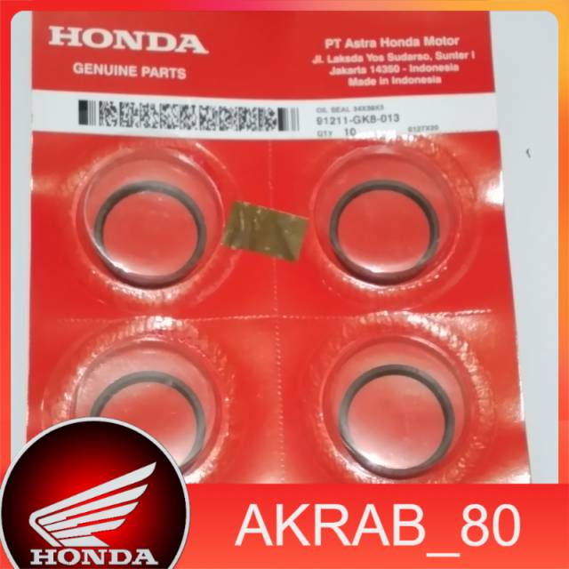 Jual Oil Seal Pully Belakang Honda Beat Beat Fi scoopy Spacy 91211-GK8-013 | Shopee Indonesia