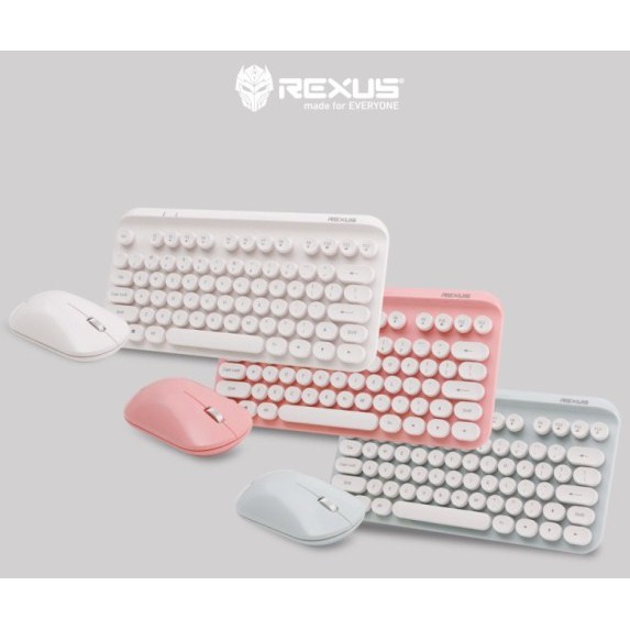 Jual PAKET KEYBOARD MOUSE WIRELESS REXUS KM9 DESAIN RETRO | Shopee ...