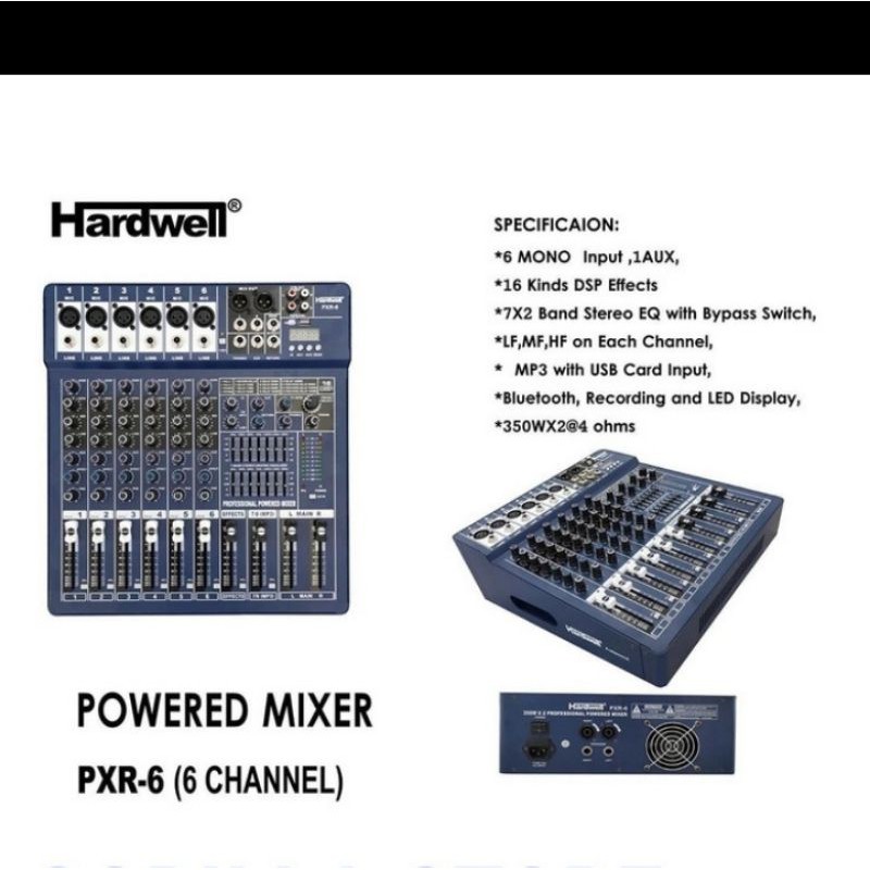 Jual Power Mixer 6 channel Hardwell PXR 6 Original | Shopee Indonesia