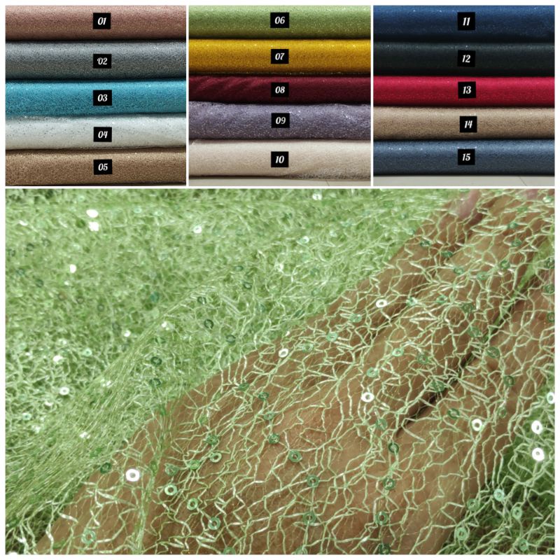 Jual Kain Tile Spider Jala Sequin Spangle | Shopee Indonesia