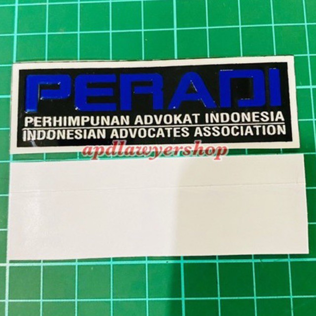 Jual Stiker Tempelan Sticker PERADI Emboss Timbul PREMIUM Peradi ...