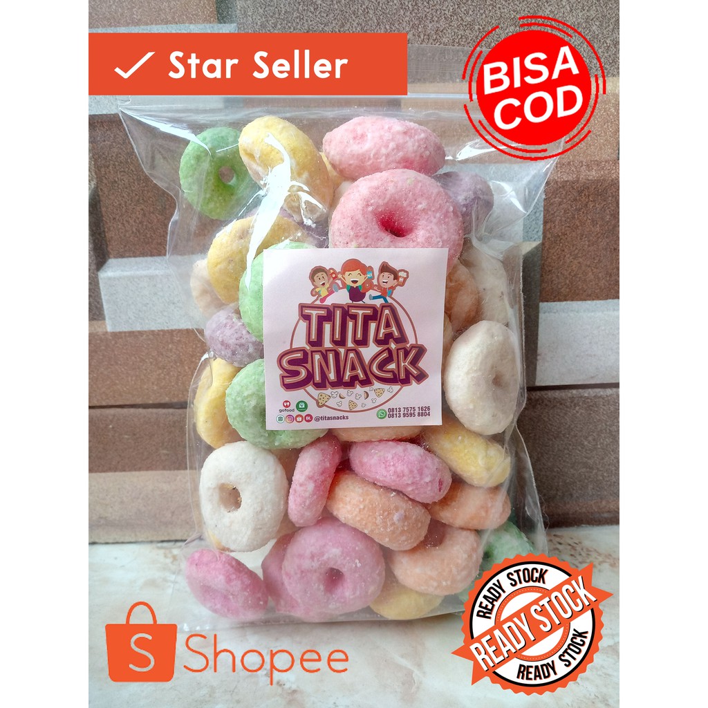 Jual Donat Mini Rasa Buah | Snack Murah | Cemilan | Jajanan | Makanan ...