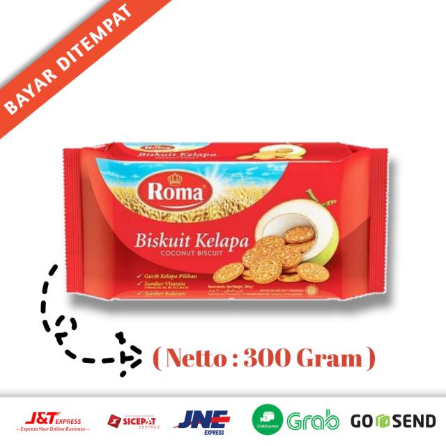 Jual Roma Kelapa 300 gr - Biskuit Kue Kering Roma Kelapa | Shopee Indonesia