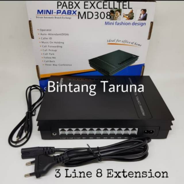 Jual Pabx Excelltel MD308 Mini Pabx Excelltel MD308 setara PB308 Soho ...