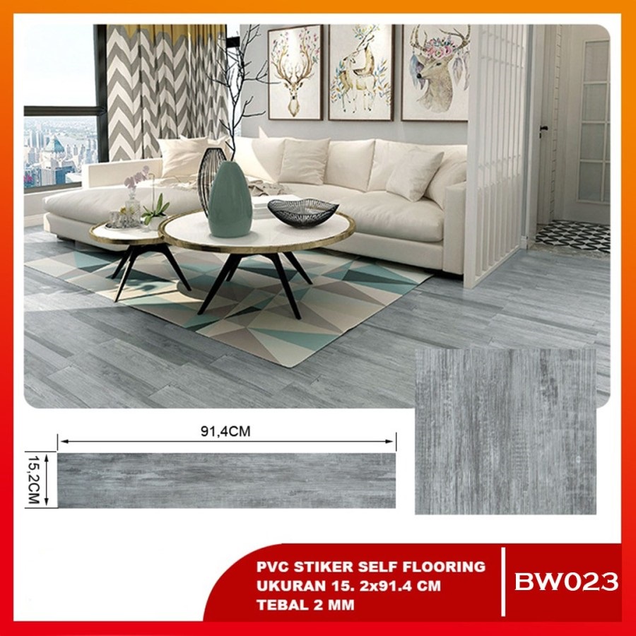 Jual Lantai Vinyl Kayu / Sticker Vinil Lantai Motif Kayu 2mm | Shopee Indonesia