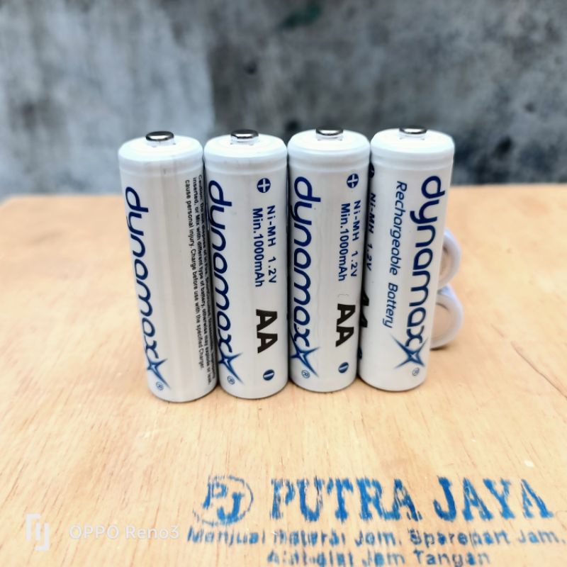 Jual Battery Cas Dynamax Aa A2 Putih Batre Isi Ulang 1000mah Ni Mh 1