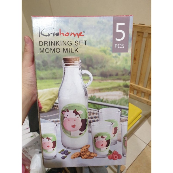 Jual Krishome drinking set momo milk | Shopee Indonesia