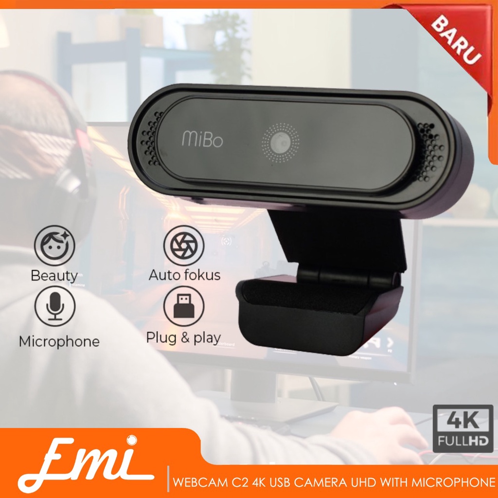 Jual Mibo WebCam C2 4K USB Camera UHD With Microphone | Shopee Indonesia