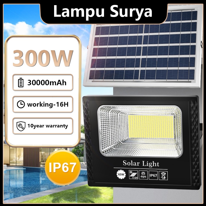 Jual Solar Light Lampu Panel Surya tenaga 300Watts Led Outdoor Flood ...