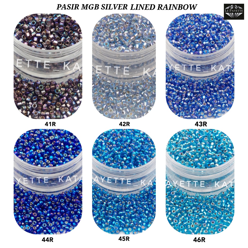 Jual Payet Pasir MGB Silver Lined Rainbow 12/O - (41R-46R) | Shopee ...