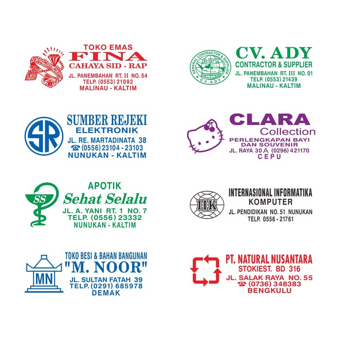 Jual Unik Stempel otomatis Trodat custom desain bentuk persegi ukuran ...