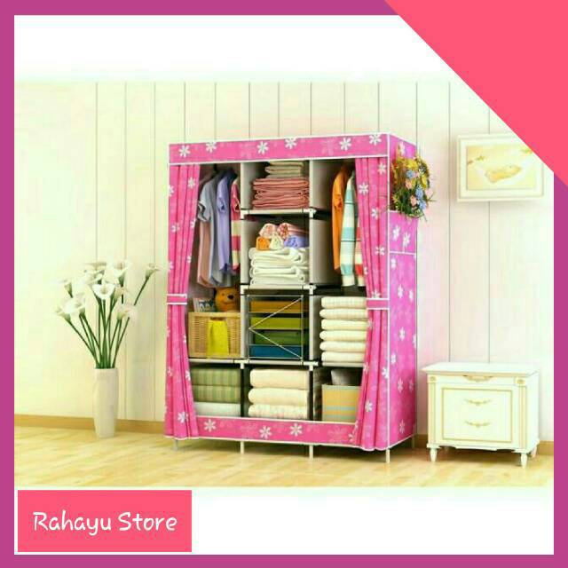 Jual RS 028CX Lemari Pakaian Rak Pakaian Lemari Portable Jumbo Lemari ...