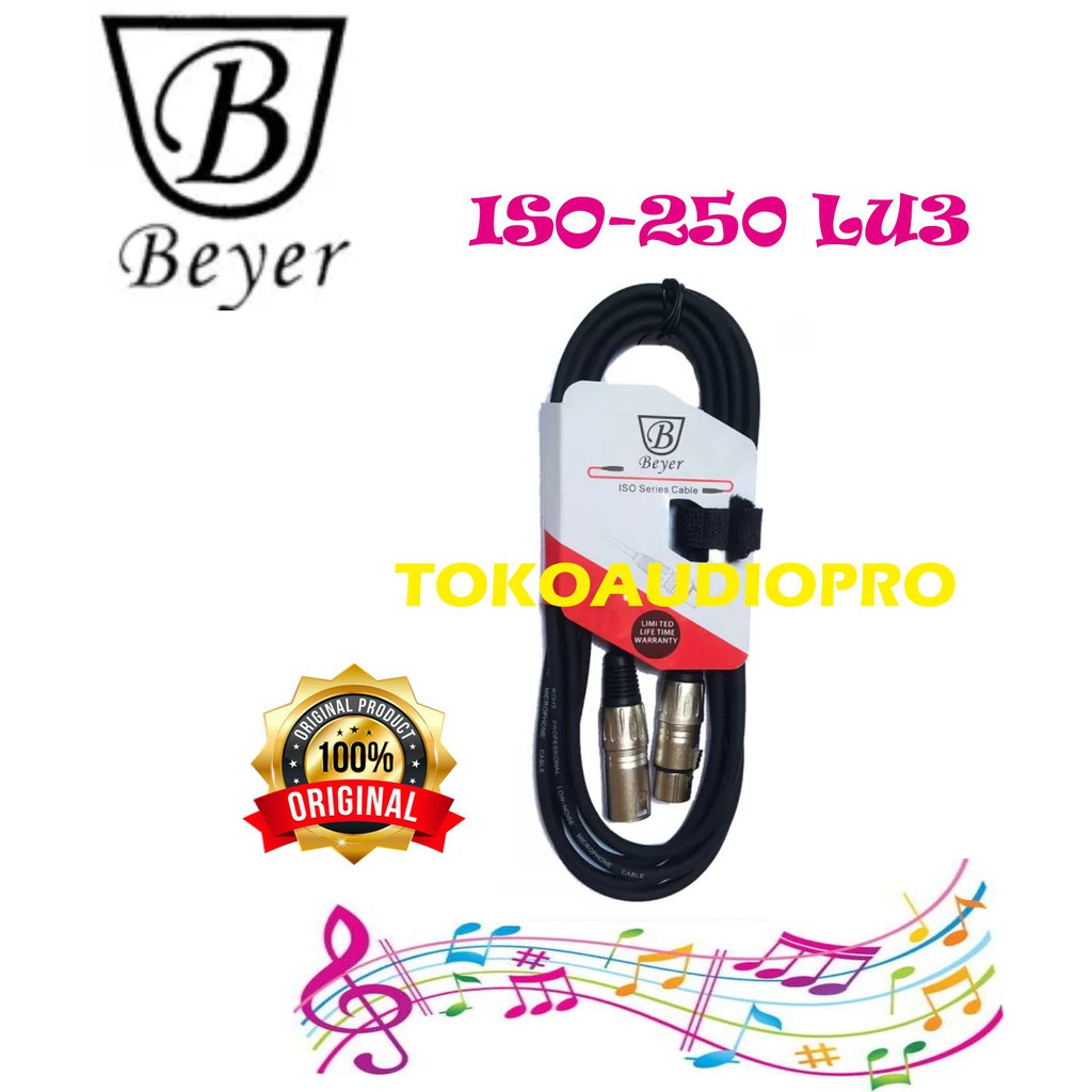 Jual Kabel Xlr to Xlr Beyer Iso-250 lu3 - 3 meter Kabel canon to canon ...